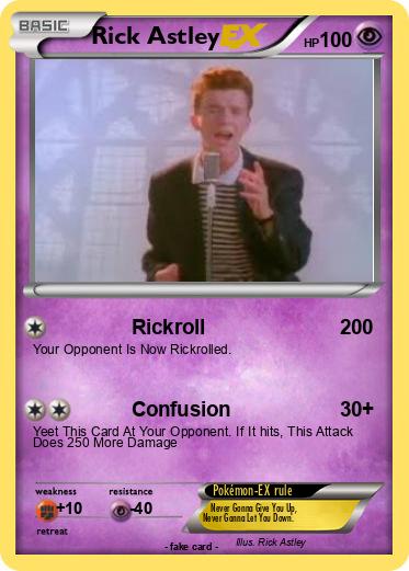 Pokémon Rick Astley 581 581 - Rickroll - My Pokemon Card