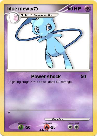 Pokémon blue mew 22 22 - Power shock - My Pokemon Card