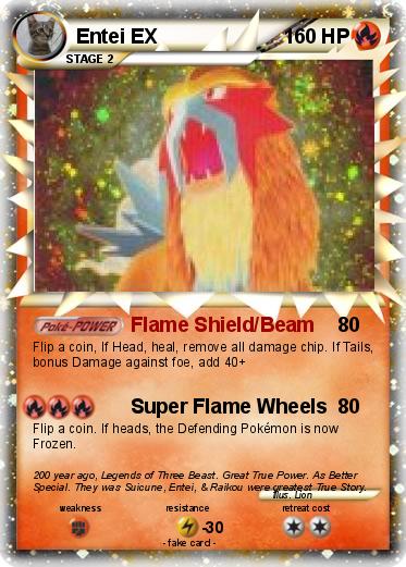 Pokémon Entei EX 56 56 - Flame Shield/Beam - My Pokemon Card
