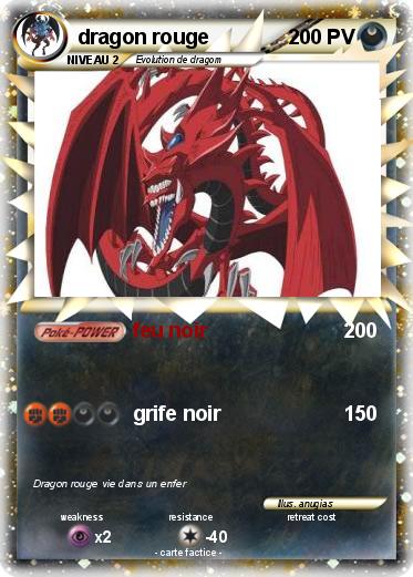 Pokémon dragon rouge 81 81 - feu noir - Ma carte Pokémon