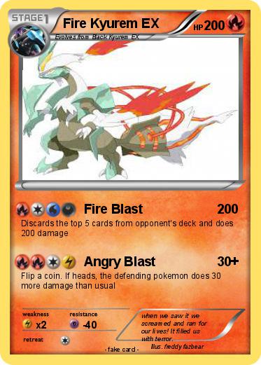 Pokémon Fire Kyurem EX - Fire Blast - My Pokemon Card
