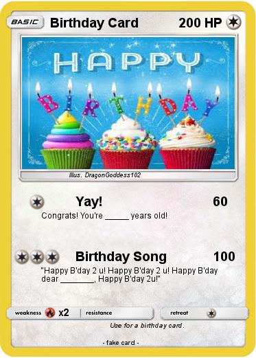Pokémon Birthday Card - Yay! - My Pokemon Card
