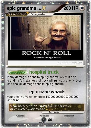 Pokémon epic grandma 1 1 - hospital truck - My Pokemon Card