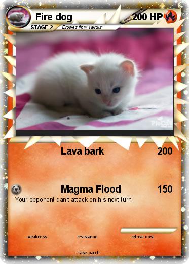 Pokémon Fire dog 50 50 - Lava bark - My Pokemon Card