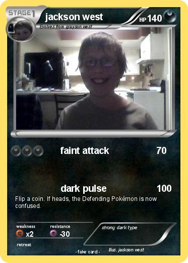 Pokémon jackson west - faint attack - My Pokemon Card