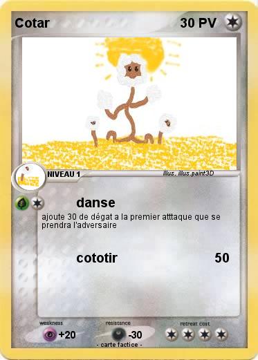 Pokémon Cotar - danse - Ma carte Pokémon