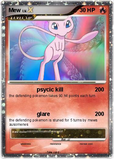 Pokémon Mew 4990 4990 - psycic kill - My Pokemon Card