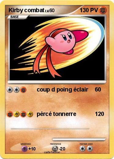 Pokémon Kirby combat 14 14 - coup d poing éclair - Ma carte Pokémon