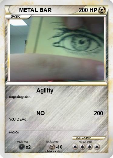 Pokémon METAL BAR 5 5 - Agility - My Pokemon Card