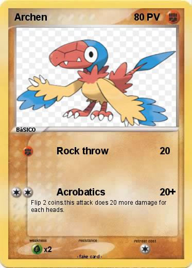 Pokémon Archen 42 42 - Rock throw - Mi carta pokémon