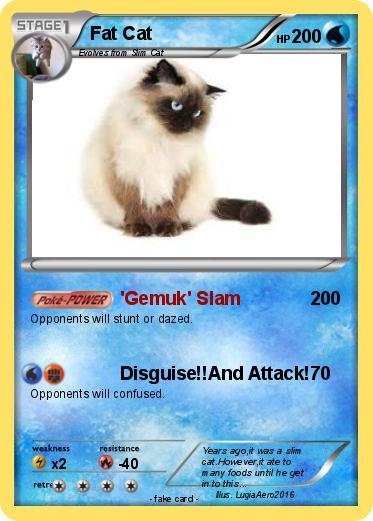 Pokémon Fat Cat 310 310 - 'Gemuk' Slam - My Pokemon Card