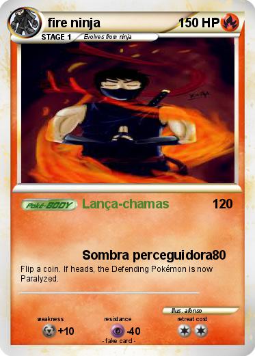 Pokémon fire ninja 42 42 - Lança-chamas - My Pokemon Card