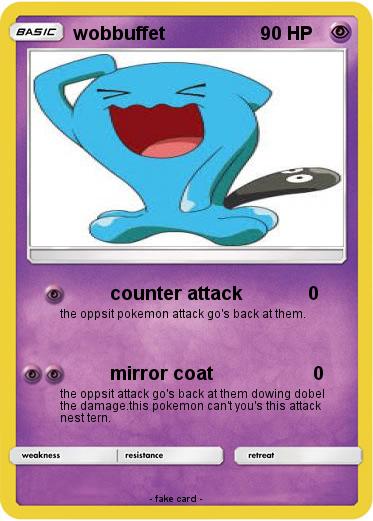 Pokémon wobbuffet 110 110 - counter attack 0 - My Pokemon Card