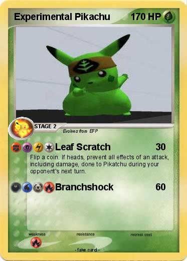 Pokémon Experimental Pikachu - Leaf Scratch - My Pokemon Card