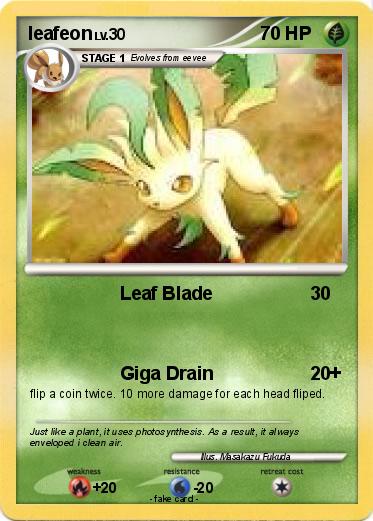 Pokémon leafeon 310 310 - Leaf Blade - My Pokemon Card