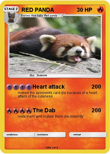 Pokémon RED PANDA 132 132 - Heart attack - My Pokemon Card
