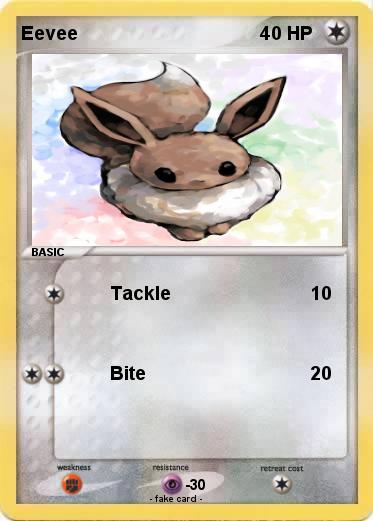 Pokémon Eevee 2103 2103 - Tackle - My Pokemon Card