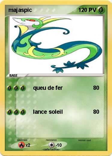 Pokémon majaspic 96 96 - queu de fer - Ma carte Pokémon