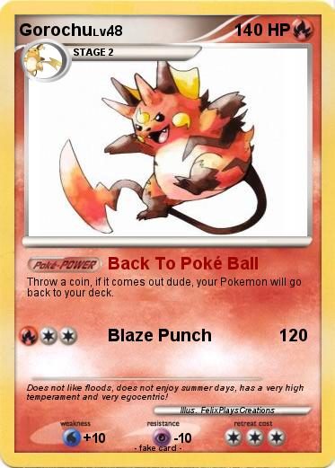 Pokémon Gorochu 14 14 - Back To Poké Ball - My Pokemon Card