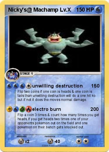 Pokémon Nicky s Machamp Lv X - unwilling destruction 150 - My Pokemon Card