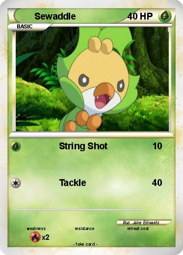 Pokémon Sewaddle 4 4 - String Shot - My Pokemon Card