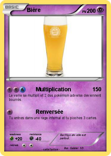 Pokémon Biere 22 22 - Multiplication - Ma carte Pokémon