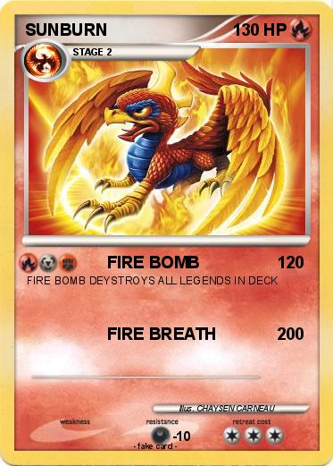 Pokémon SUNBURN 49 49 - FIRE BOMB - My Pokemon Card