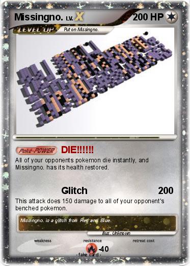 Pokémon Missingno 804 804 - DIE!!!!!! - My Pokemon Card