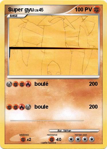 Pokémon Super gyu - boulé - Ma carte Pokémon