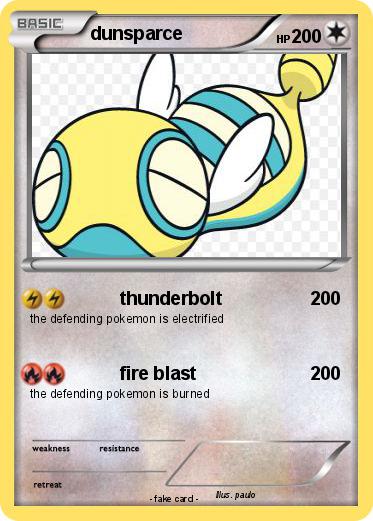 Pokémon dunsparce 33 33 - thunderbolt - My Pokemon Card