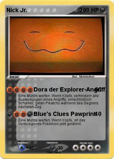Pokémon Nick Jr 17 17 - Dora der Explorer-Angriff - My Pokemon Card