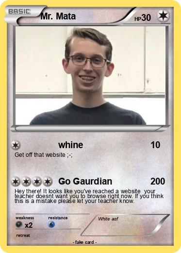 Pokémon Mr Mata - whine - My Pokemon Card