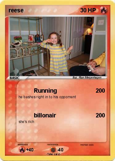 Pokémon reese 42 42 - Running - My Pokemon Card