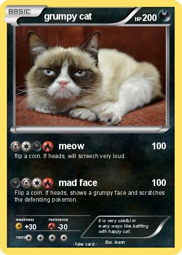 Pokémon grumpy cat 419 419 - meow - My Pokemon Card
