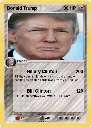 Pokémon Donald Trump 2613 2613 - Hillary Clinton - My Pokemon Card