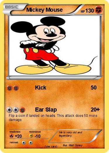 Pokémon Mickey Mouse 235 235 - Kick - My Pokemon Card