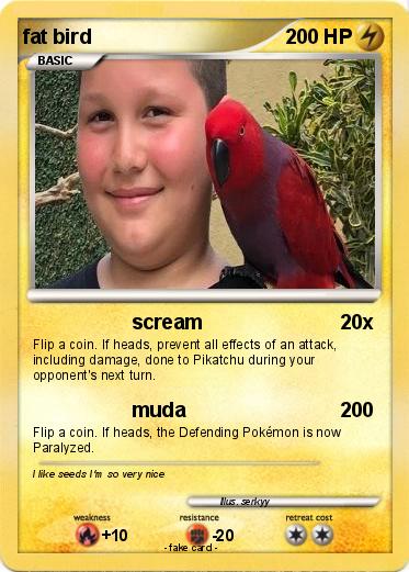 Pokémon fat bird 18 18 - scream - My Pokemon Card