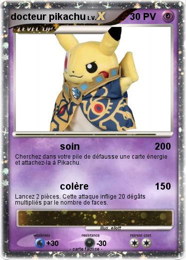 Pokémon docteur pikachu - soin - Ma carte Pokémon
