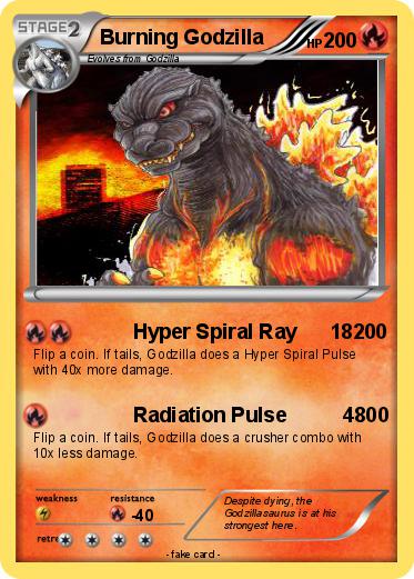 Pokémon Burning Godzilla 61 61 - Hyper Spiral Ray 18200 - My Pokemon Card