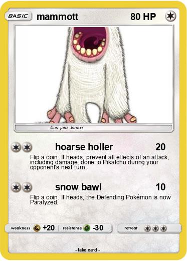 Pokémon mammott 20 20 - hoarse holler - My Pokemon Card