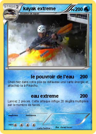 Pokémon kayak extreme - le pouvroir de l'eau - Ma carte Pokémon