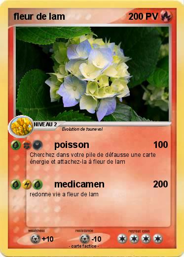 Pokémon fleur de lam - poisson - Ma carte Pokémon