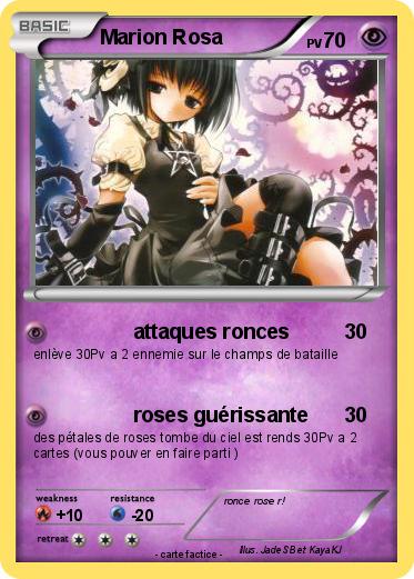 Pokémon Marion Rosa - attaques ronces - Ma carte Pokémon
