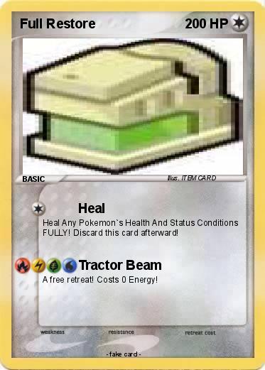 Pokémon Full Restore 1 1 - Heal - My Pokemon Card