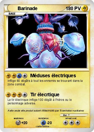 Pokémon Barinade 11 11 - Méduses électriques - Ma carte Pokémon