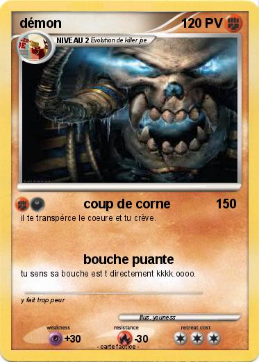 Pokémon demon 1508 1508 - coup de corne - Ma carte Pokémon