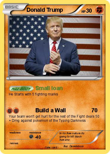 Pokémon Donald Trump 1971 1971 - Small loan - My Pokemon Card