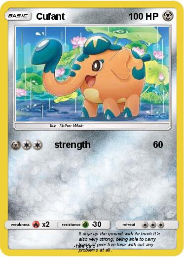 Pokémon Cufant - strength - My Pokemon Card