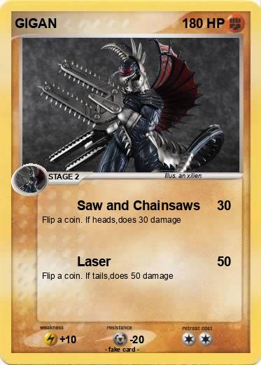 Pokémon GIGAN 200 200 - Saw and Chainsaws - My Pokemon Card