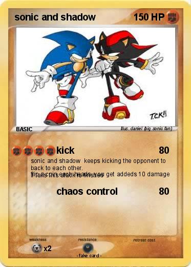 Pokémon sonic and shadow 14 14 - kick - My Pokemon Card